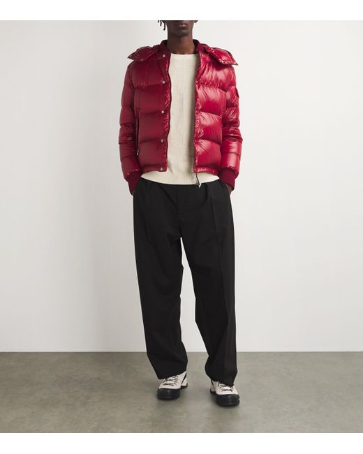 Moncler red bomber jacket store