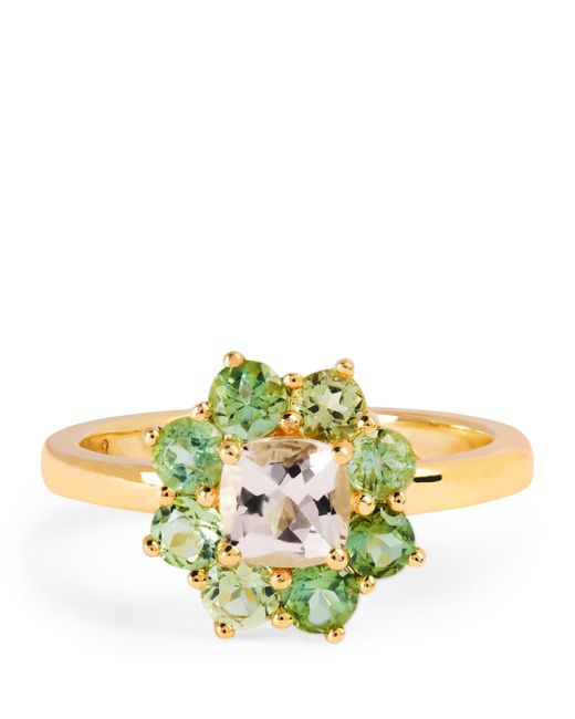 Jennifer Meyer And Tourmaline Flower Ring in Metallic | Lyst UK