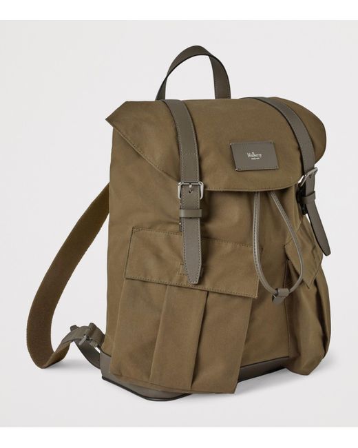 Mulberry Waxed Cotton Heritage Backpack in Brown for Men | Lyst