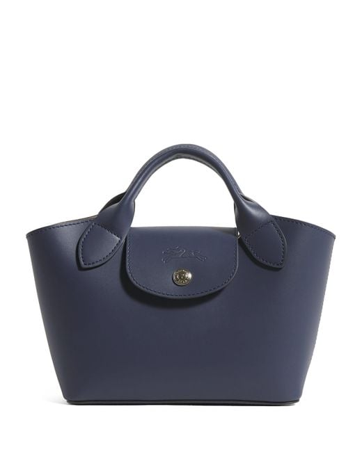 Longchamp Extra-Small Leather Épure Tote Bag in Blue | Lyst UK
