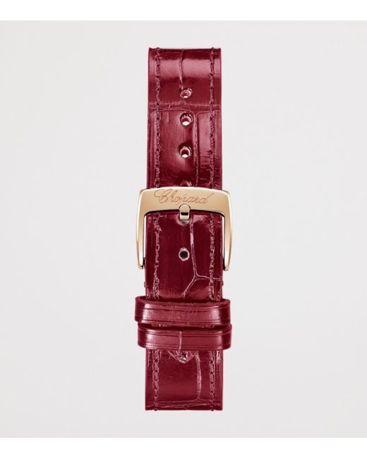 Chopard And Diamond Happy Sport Watch in Red | Lyst UK