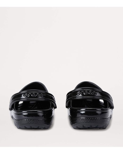 Crocs™ High-Shine Classic Clogs in Black | Lyst