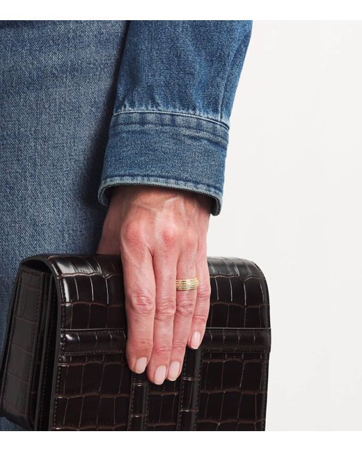 Azlee And Diamond Staircase 5-Tier Ring in Metallic | Lyst