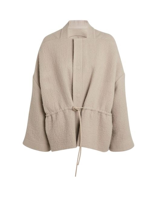 Rick Owens Wool Oversized Sail Jacket in Natural | Lyst Canada