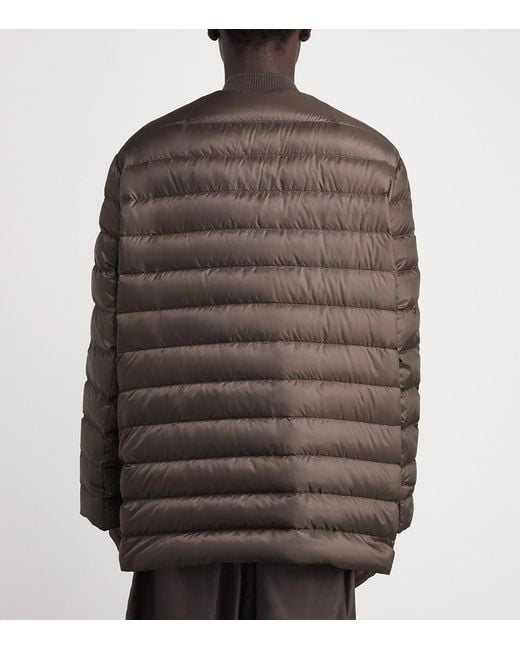 Rick Owens X Moncler Down Padded Flight Jacket in Brown for Men | Lyst UK