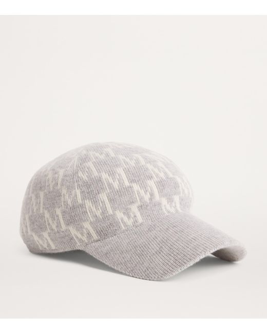 Max Mara Cashmere Monogram Cap in Gray | Lyst