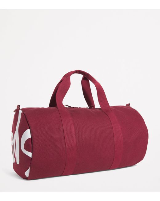 Harrods Cotton Logo Barrel Bag in Red for Men | Lyst