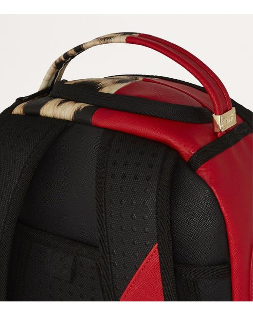 Sprayground Split Cheetah Backpack in Red | Lyst
