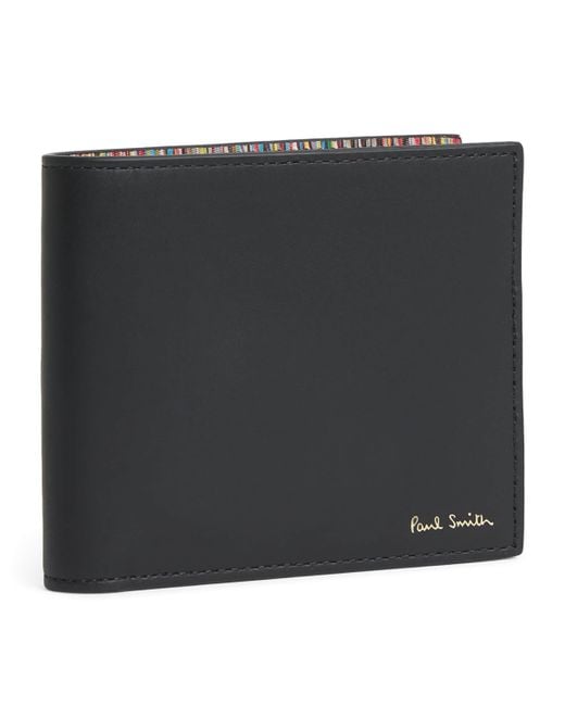 Paul Smith Leather Signature Stripe Bifold Wallet in Black for Men ...