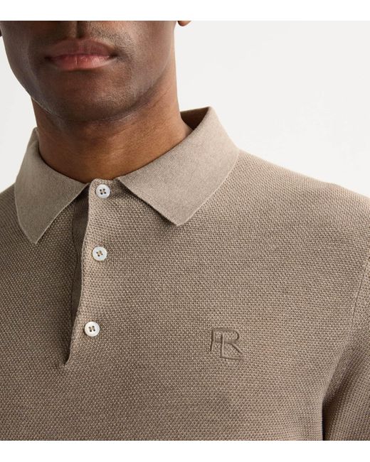 Ralph Lauren Ralph Lauren Label Silk-Cotton Polo Shirt in Brown for Men ...