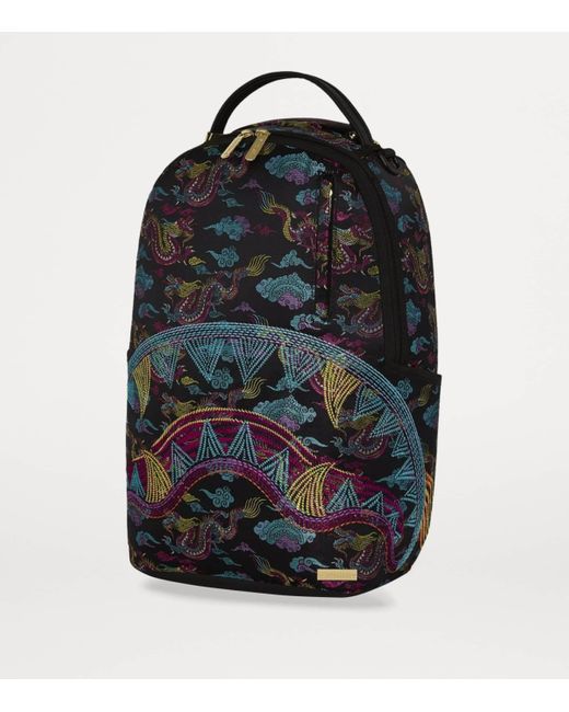 Sprayground Embroidered Dragon Backpack in Blue | Lyst