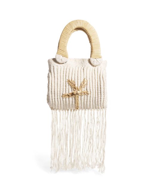 PATBO Fringe-Detail Mari Top-Handle Bag in White | Lyst