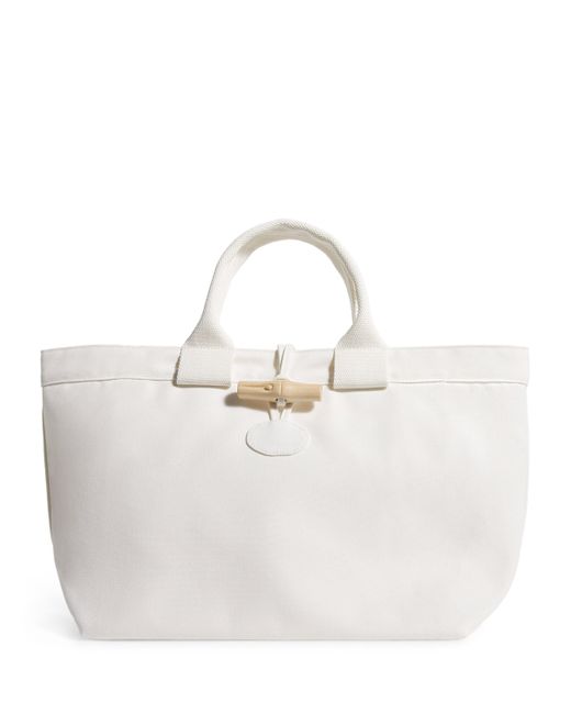 Longchamp Large Canvas Le Roseau Tote Bag In White Lyst UK longchamp-large-canvas-le-roseau-tote-bag-in-white-lyst-uk