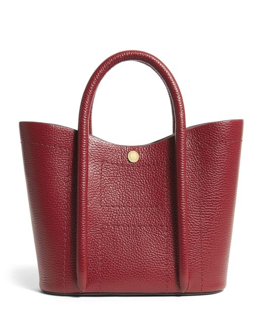 Harrods Leather Rope Grab Tote Bag in Red | Lyst