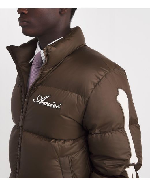 Amiri Bones Puffer Jacket in Brown for Men | Lyst UK