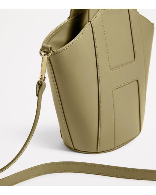 Harrods Grab Leather Tote Bag in Green | Lyst UK