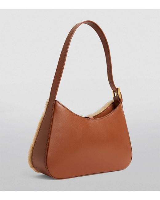 DeMellier Shearling Tokyo Shoulder Bag in Metallic | Lyst