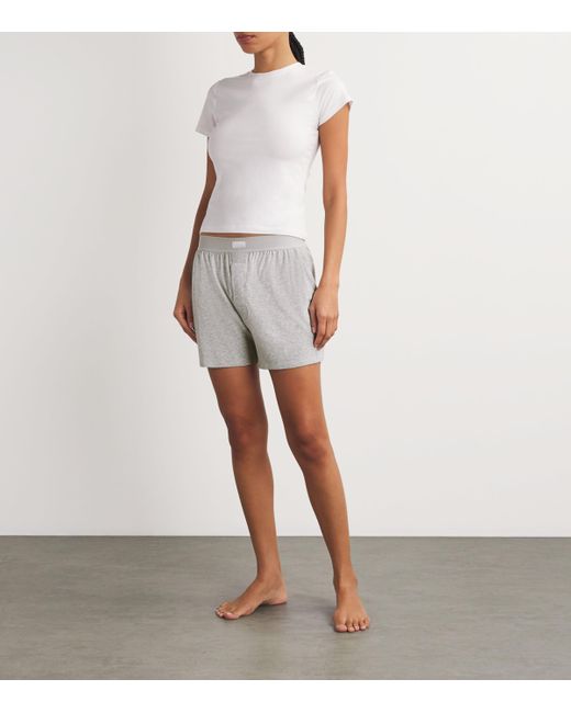 Skims Boyfriend Loose Boxer Shorts in Gray | Lyst