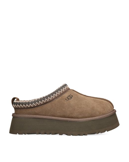 UGG Suede Tazz Flatform Slippers 45 in Brown | Lyst