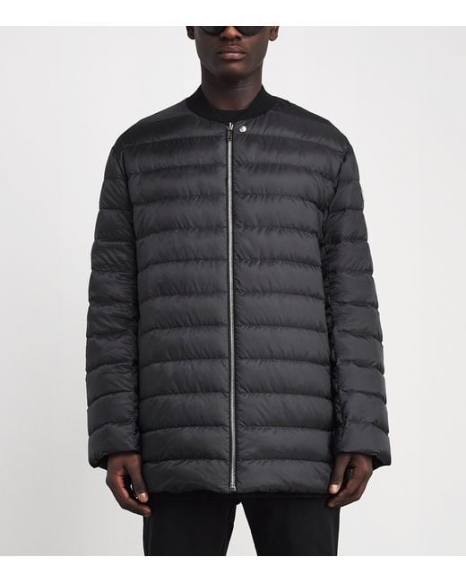 Rick Owens X Moncler Down Padded Flight Jacket in Black for Men | Lyst UK