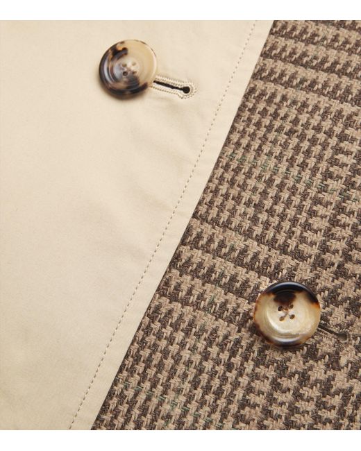 Polo Ralph Lauren Tweed Check Reversible Overcoat in Brown for Men | Lyst