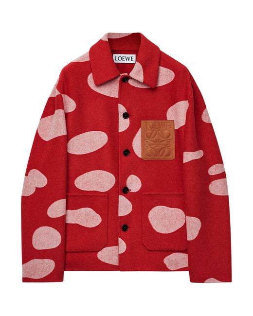Loewe Cashmere-wool Mushroom Jacket in Red for Men | Lyst