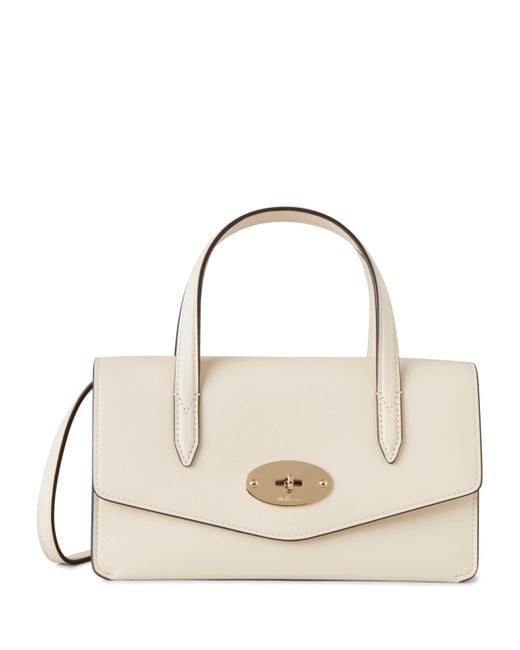 Mulberry Small Darley Top-Handle Bag in Natural | Lyst