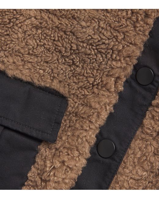 PAIGE Faux Shearling Locklin Jacket in Brown | Lyst