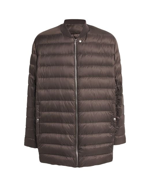 Rick Owens X Moncler Down Padded Flight Jacket in Brown for Men | Lyst UK