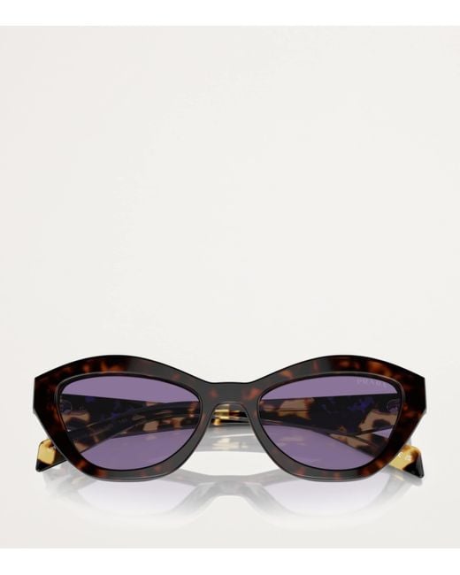 Prada Tortoiseshell Cat Eye Sunglasses In Purple Lyst Uk