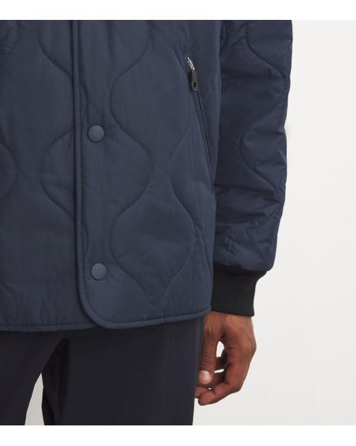 A.P.C. Onion-Quilted Bomber Jacket in Blue for Men | Lyst