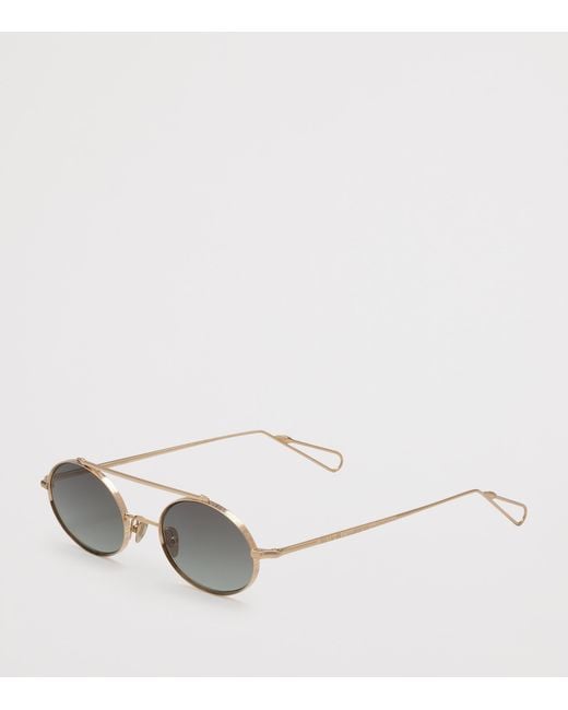 Ahlem Metal Turbigo Oval Sunglasses in Grey for Men | Lyst UK