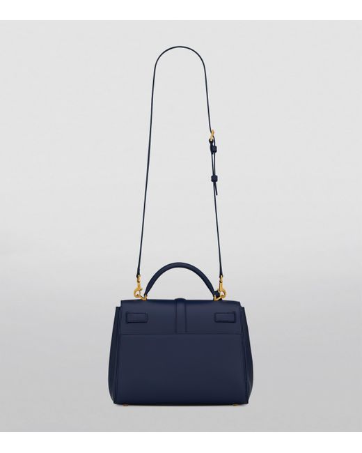 Saint Laurent Le Fermoir Top-Handle Bag in Blue | Lyst