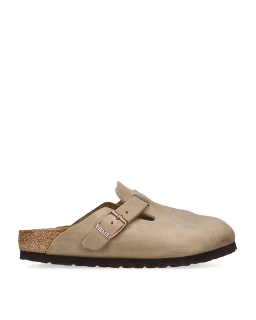 Birkenstock Leather Boston Clogs in Brown | Lyst