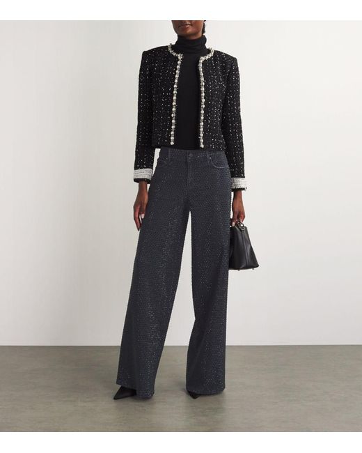 Alice + Olivia Trish Low-Rise Baggy Jeans in Grey | Lyst UK