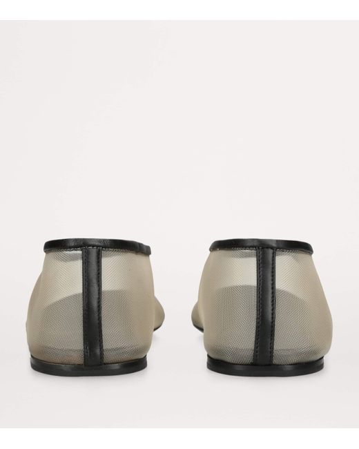 Khaite Mesh Marcy Ballet Flats in Gray | Lyst