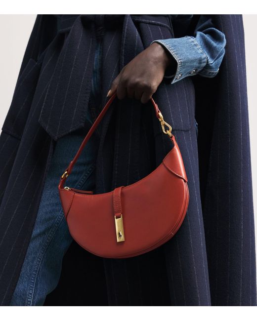 Polo Ralph Lauren Mini Leather Id Shoulder Bag in Red | Lyst UK