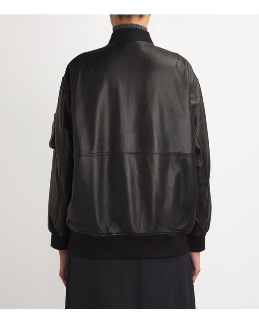 Theory Flight Leather Jacket in Black | Lyst