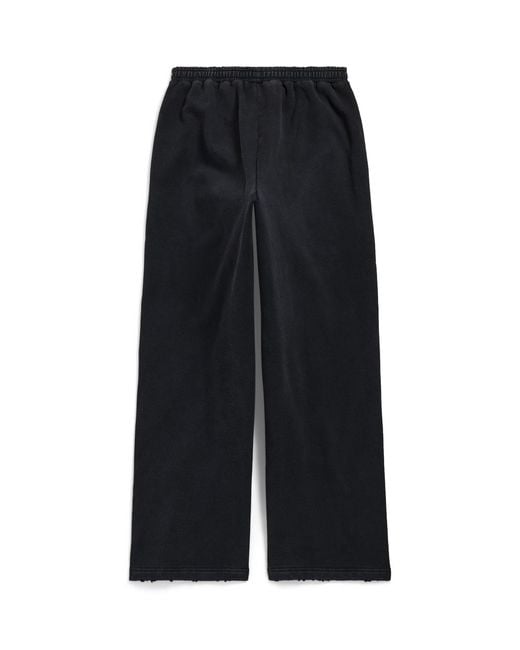 Balenciaga Cotton Masking Tape Logo Sweatpants in Black for Men | Lyst UK