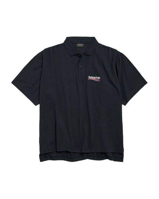 Balenciaga Cotton Piqué Political Campaign Polo Shirt in Blue for Men ...