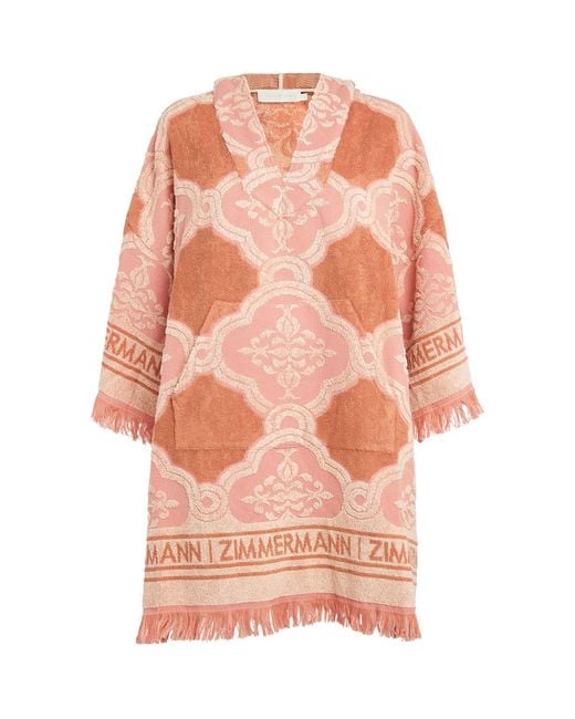 Zimmermann Cotton Jeannie Terry Towel Dress In Brown Pink Lyst zimmermann-cotton-jeannie-terry-towel-dress-in-brown-pink-lyst