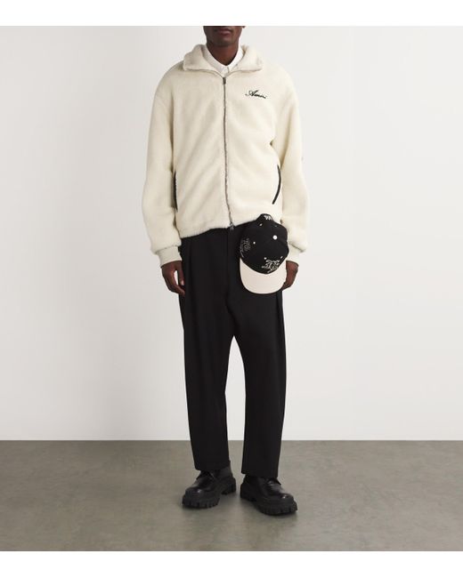 Amiri Fleece Bones Jacket in Natural for Men | Lyst