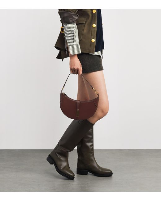 Polo Ralph Lauren Mini Leather Id Shoulder Bag in Brown | Lyst UK