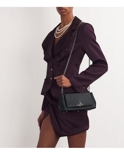 Vivienne Westwood Medium Leather Hazel Shoulder Bag in Black | Lyst