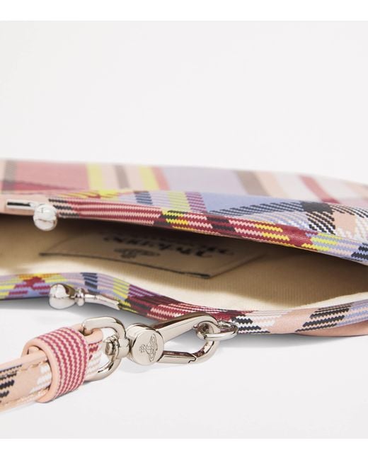 Vivienne Westwood Tartan Belle Heart Clutch Bag in Pink | Lyst