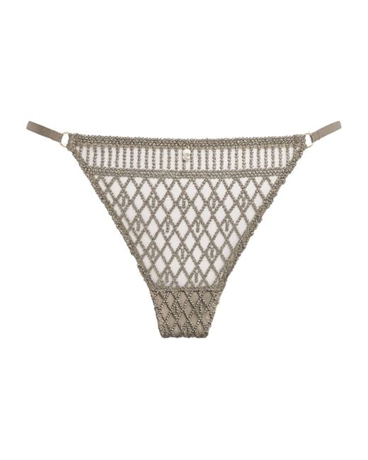 Aubade Embroidered Stardust Dream Tanga in White | Lyst