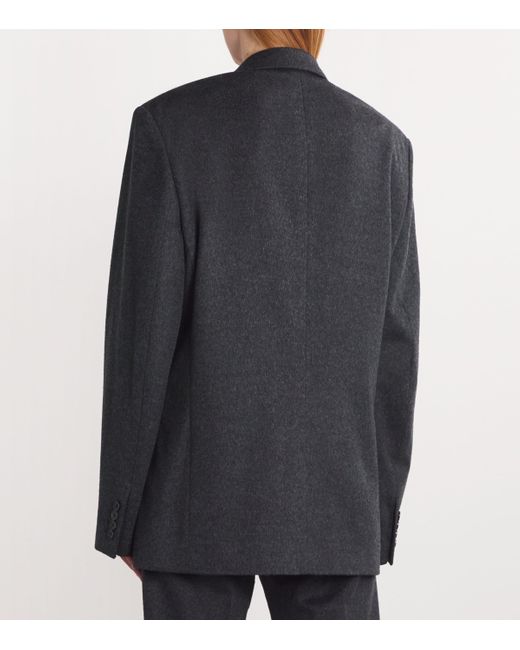 The Row Lasonne Goat Cashmere Blazer in Black | Lyst