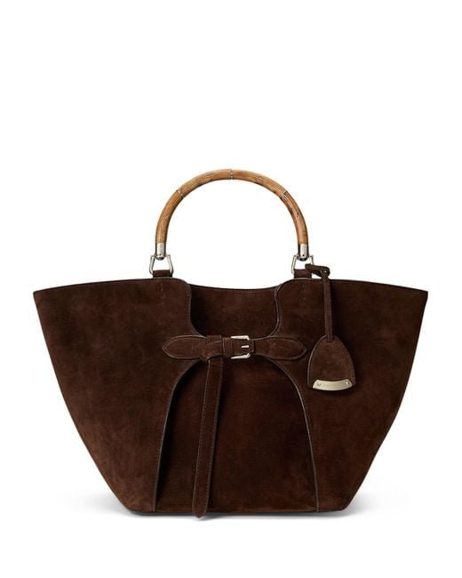 Ralph Lauren Suede Ralph Tote Bag in Brown | Lyst