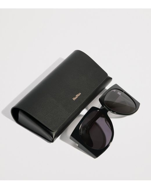 Max Mara Oversized Anne Sunglasses In Gray Lyst