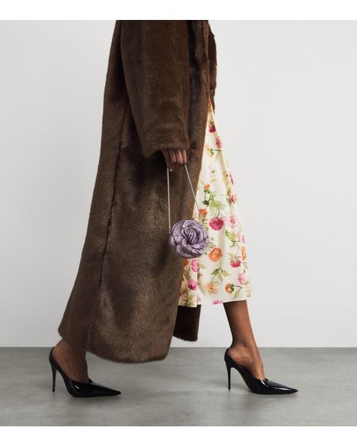 Judith Leiber Crystal-Embellished Rose Clutch Bag in Purple | Lyst UK